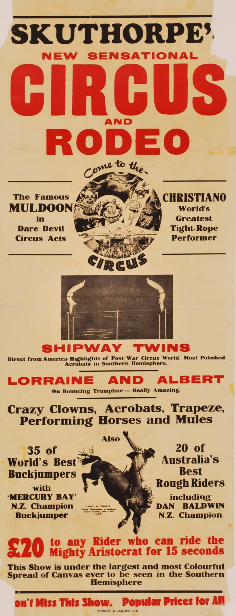 Skuthorpe's New Sensational Circus And Rodeo [Lance Skuthorpe ...