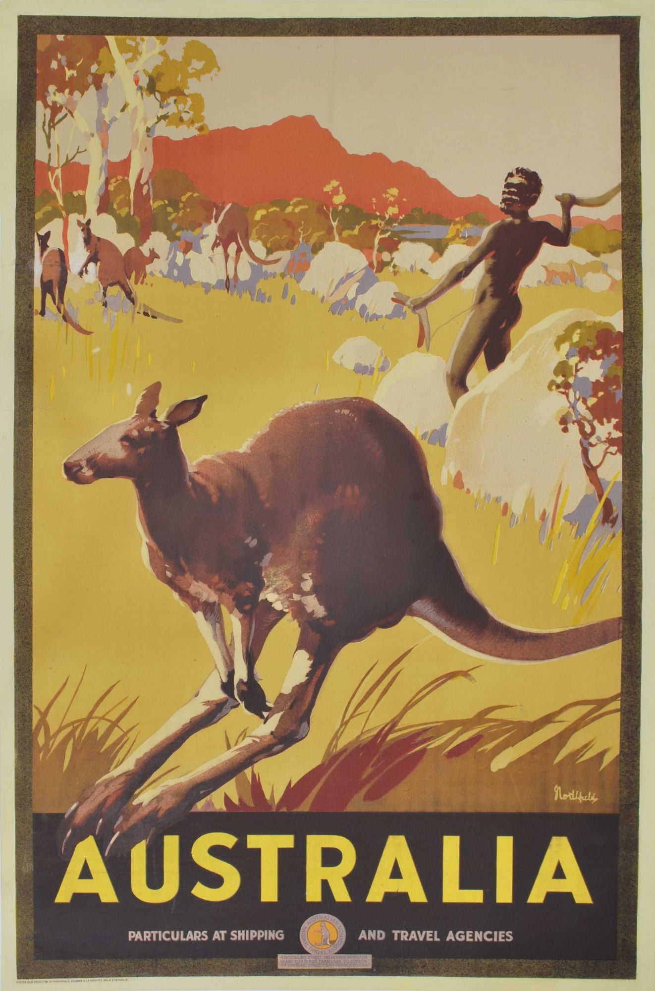 Australia [Hunting Kangaroos] – Posters + Prints